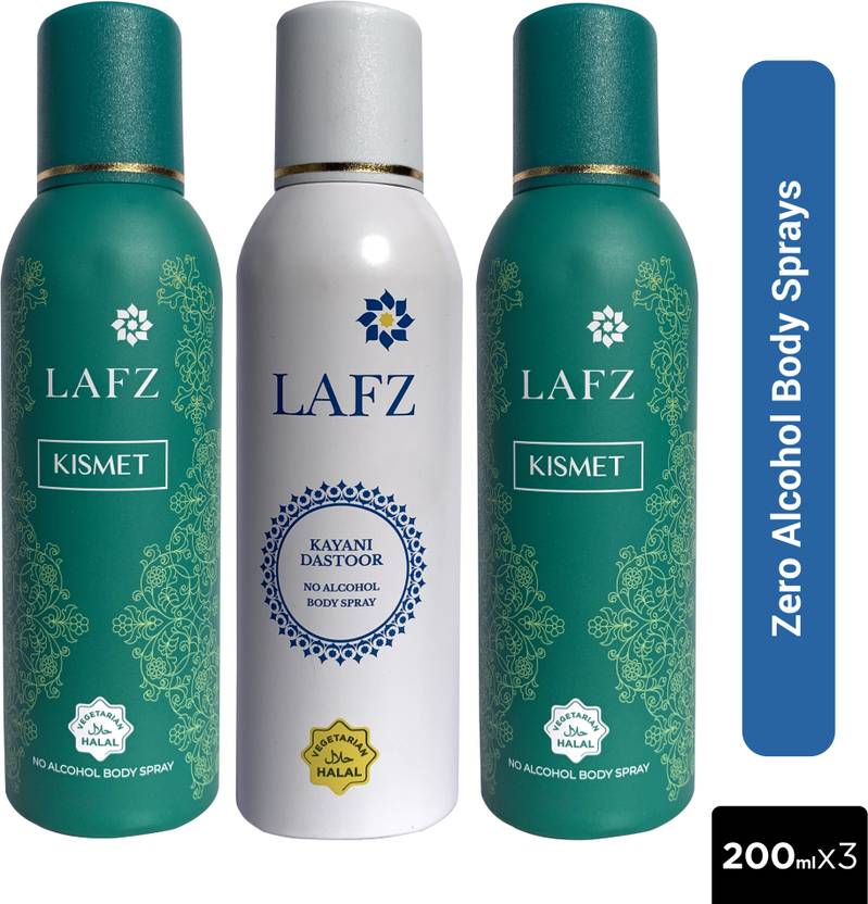 LAFZ Kismet and Kayani Dastoor No Alcohol Body Spray - For Men & Women ...