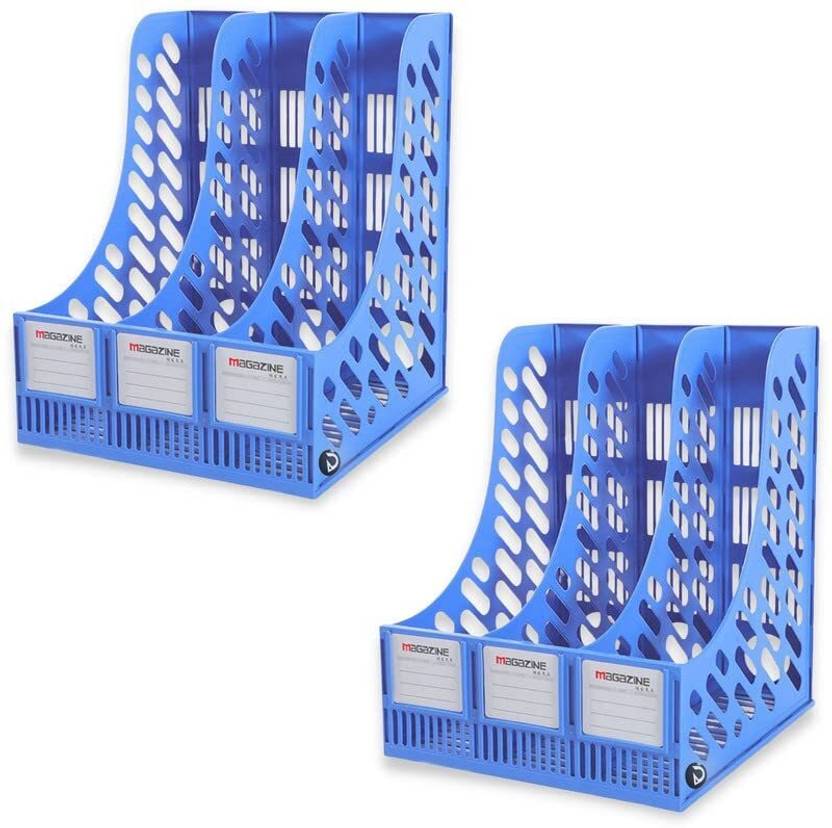 Flipkart.com | DaKos 3 Compartments Plastic File Rack, File Folder ...
