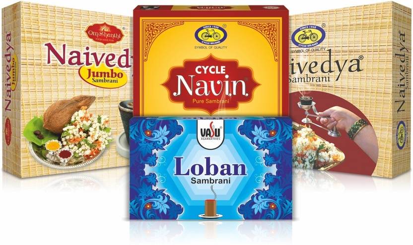Cycle Sambrani Combo Pack of Naivedya , Naivedya Jumbo, Navin & Vasu ...