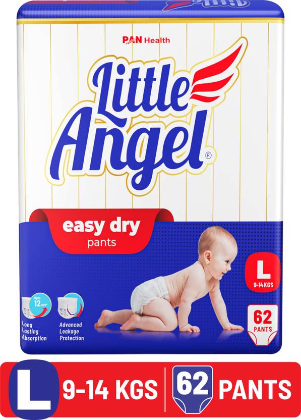 Little Angel Easy Dry Diaper Pants with 12 hrs absorption Large Size, 9 ...