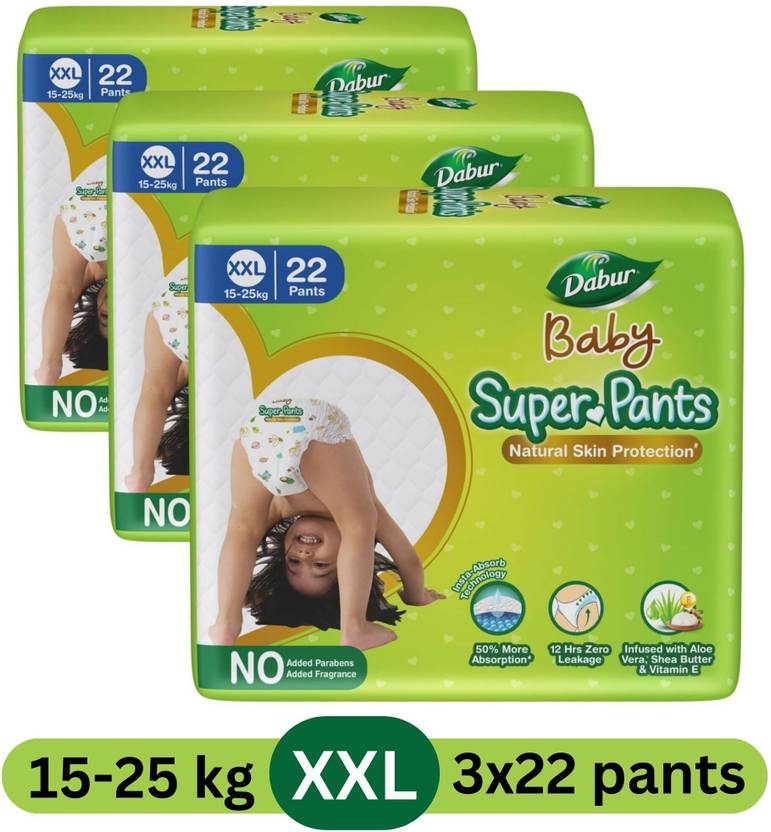 Dabur Baby Super Pants | Infused with Shea Butter & Vitamin E | Insta ...