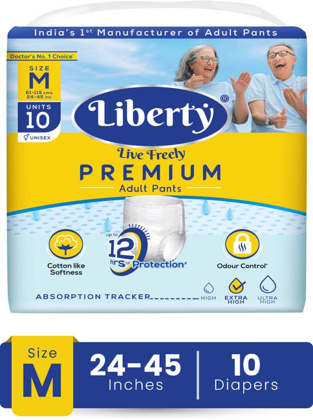 Liberty Pants Adult Diapers - M - Buy 10 Liberty Adult Diapers ...