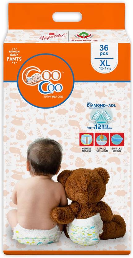 Coo Coo Baby Pullup Diaper Pants - XL - Buy 36 Coo Coo Pant Diapers for ...