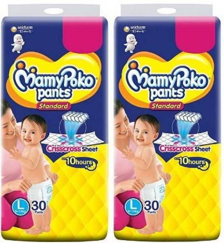 MamyPoko Standard Pant Style Diapers Size L - 30 Pieces - L - Buy 60 ...