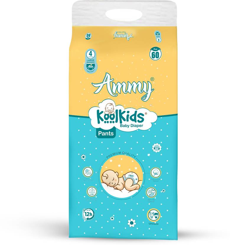 AMMY KOOL KIDS Extra Absorb Baby Diaper Pants, Rash Free Diaper Pants ...