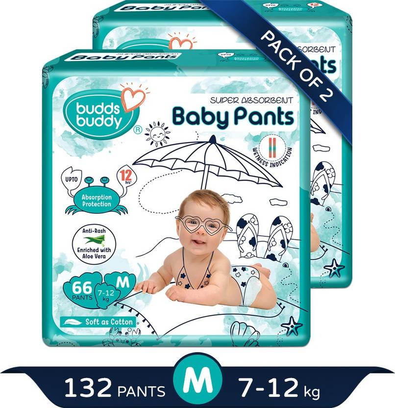 Buddsbuddy Super Absorbent Baby Diaper Pants |Upto 12 hrs Protection ...