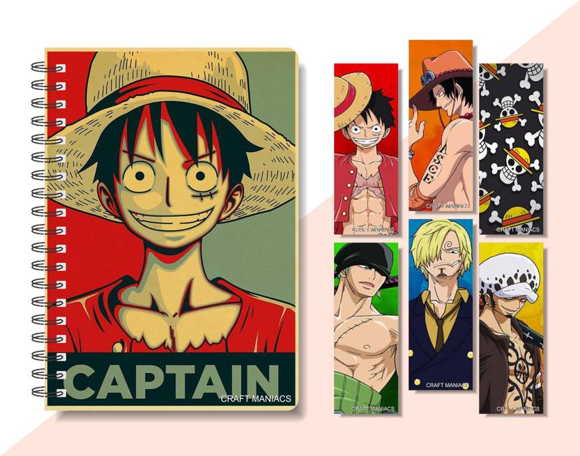 craft maniacs 2024 ONE PIECE DIARY & 6 FREEBIE BOOKMARKS A5 Diary RULED ...
