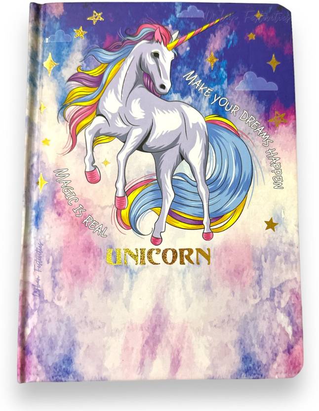 Urban Festivities Unicorn Diary for Kids Notebook Metro Diary Hard ...