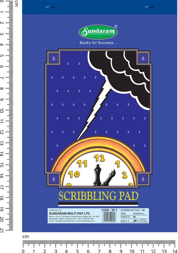SUNDARAM Scribbling Pad Regular Note Pad Single Lined 40 Pages Price in ...