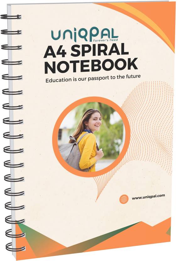 UNIQPAL Lining Spiral notebook | A4 Size Notebook (210x297mm) | 75GSM ...