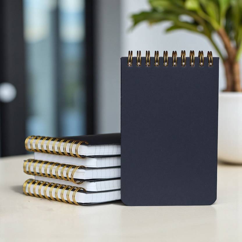 INNAXA Small Pocket Notepad Ruled | Gold Wiro | Pocket-size Note Pad ...