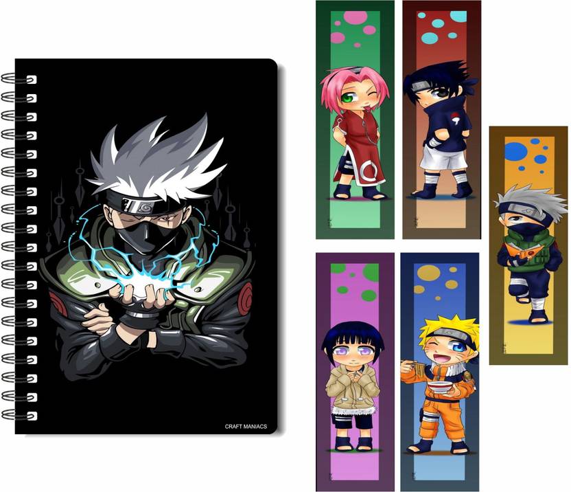 craft maniacs KAKASHI DIARY & FREEBIE BOOKMARKS A5 Notebook RULED 100 ...