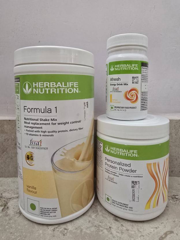 HERBALIFE WEIGHT LOSS COMBO F-1 VANILLA SHAKE,PROTEIN 200GM,AFRESH ...