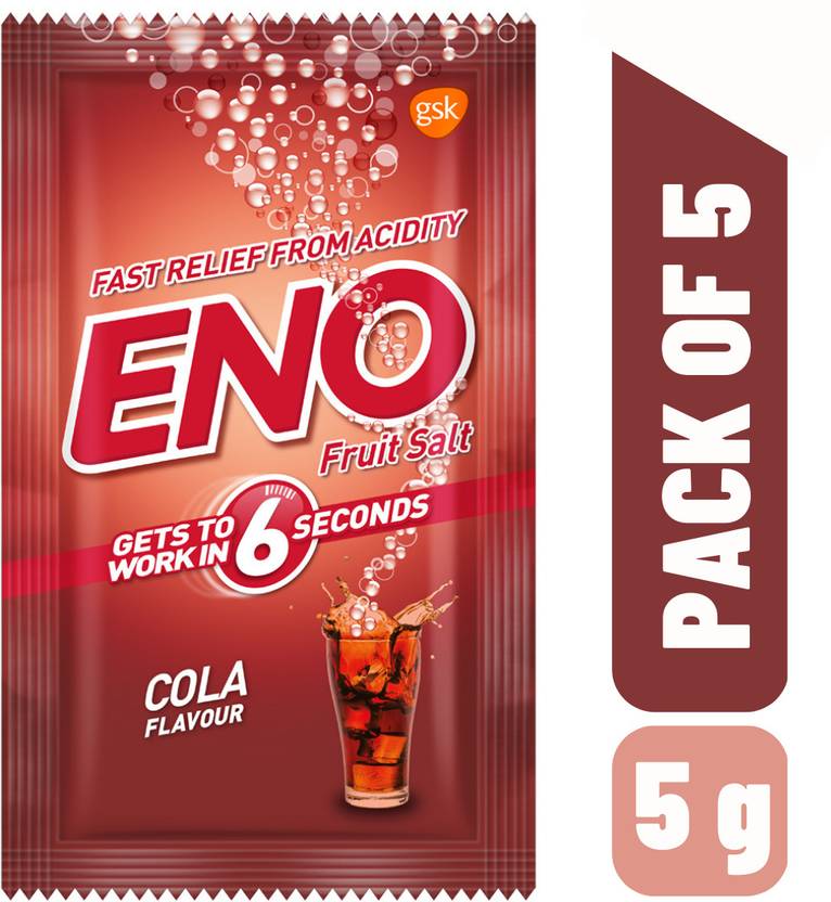 Eno Cola Flavour Digestive Antacid Fruit Salt 5gm (5 Sachet) Cola ...