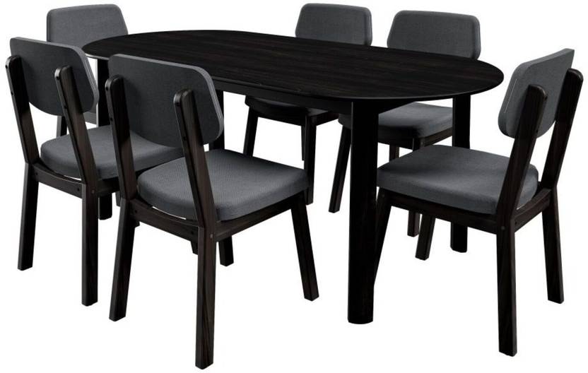 Wakefit Arole Solid Wood 6 Seater Dining Set Price in India - Buy ...