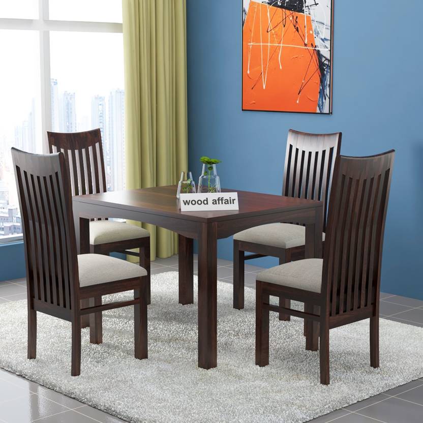 WOOD AFFAIR Solid Wood 4 Seater Dining Table Price in India - Buy WOOD ...