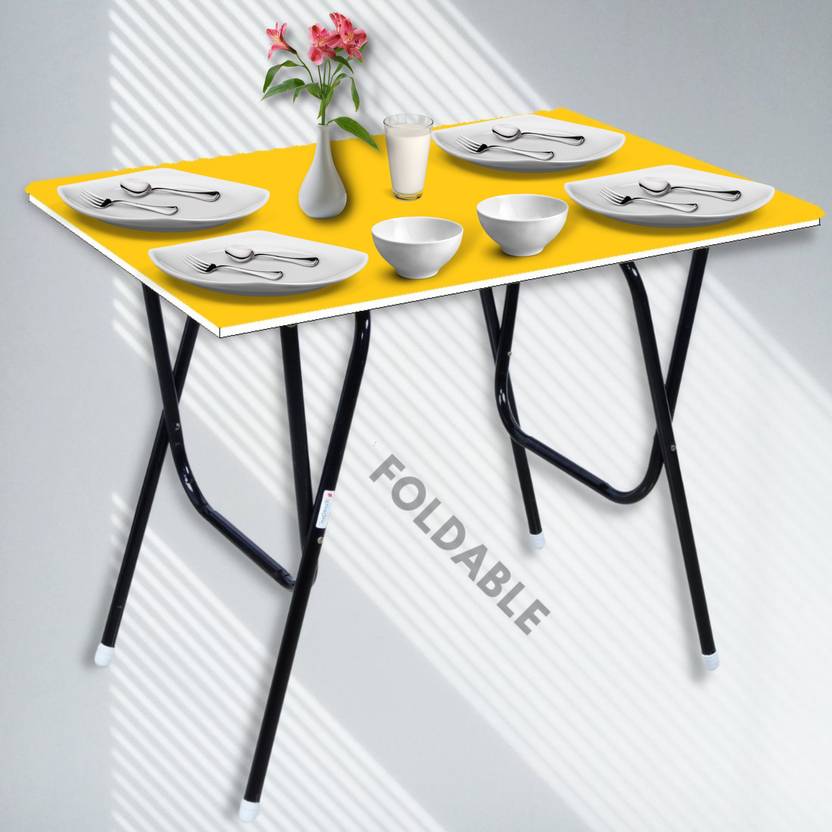 EuroQon Space Saver Foldable Imported Wood Engineered Wood 4 Seater ...