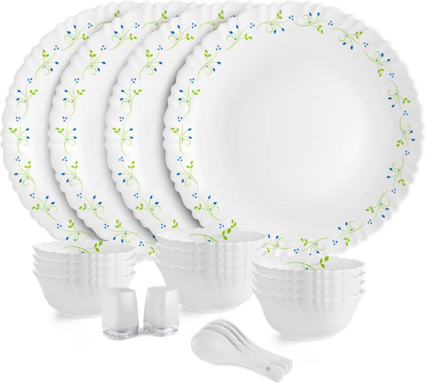 cello Pack of 22 Opalware Dazzle Tropical Lagoon |Crockery Set | Dinner ...