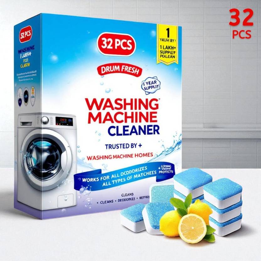 DrumFresh 32 Pcs Ultimate Washing Machine Cleaning Tablets | Extra ...