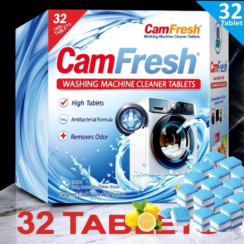 camfresh 32 Premium Washing Machine Deep Cleaner Tablets for All Load ...