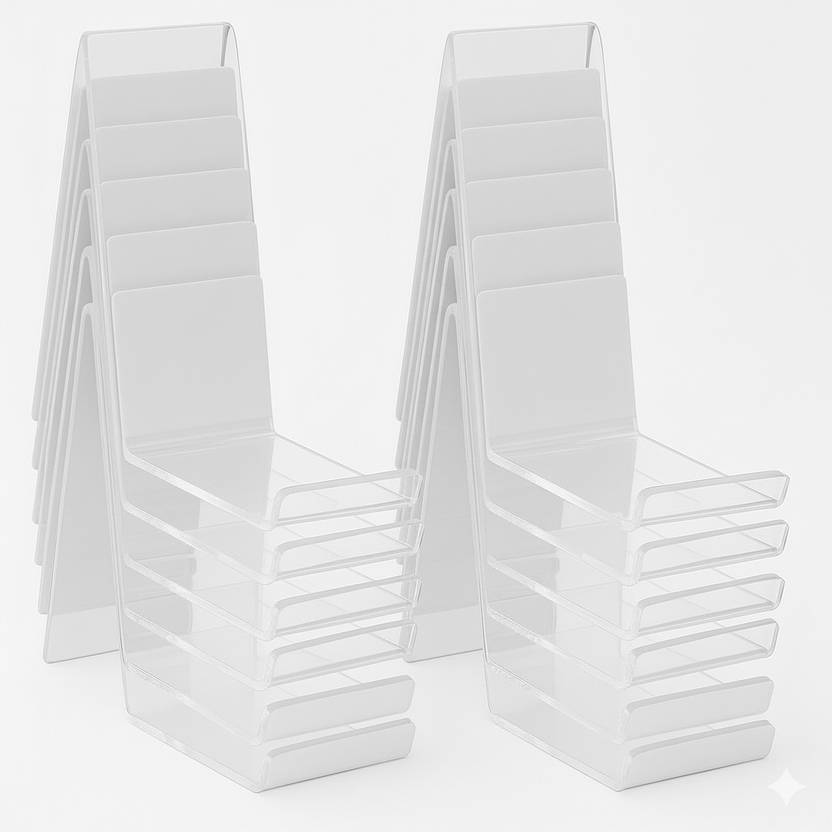 FORT (Pack of 12) Multipurpose Acrylic Shoe Display Stand | Space ...