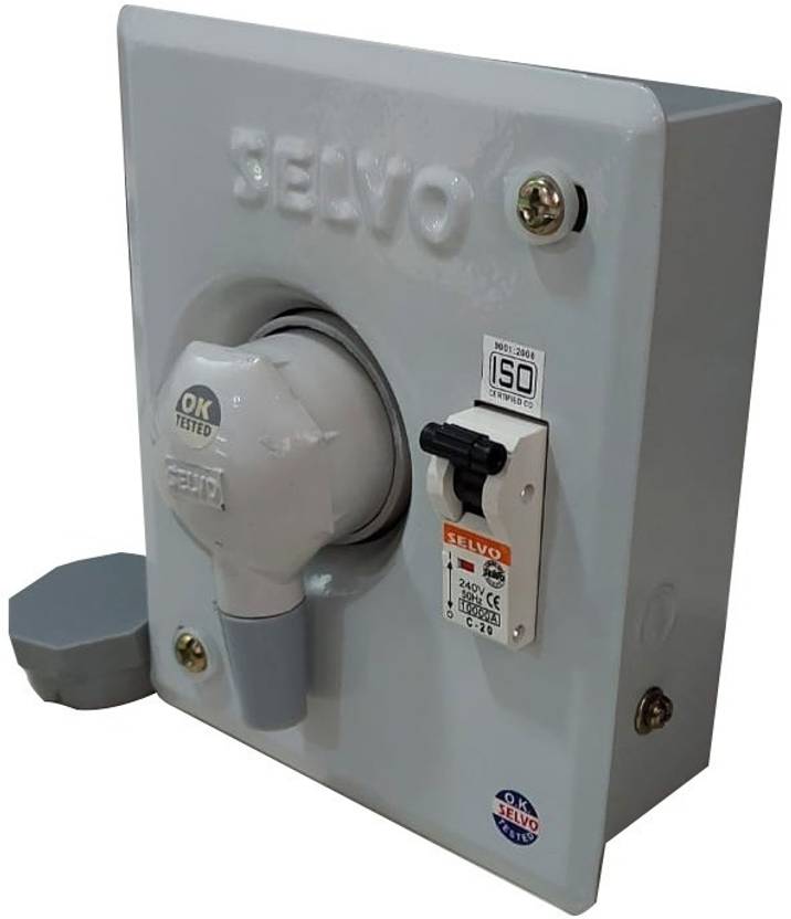 Selvo 20 Amps Two Pin Industrial Plug and Socket (Fitted with 20A ...