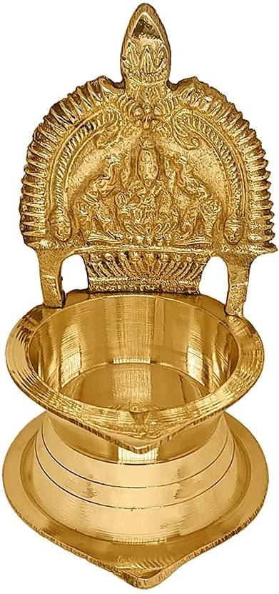 Satvik 1 Pc Brass Kamakshi Deepam Samai Ashta Lakshmi Diya Pooja Mandir ...
