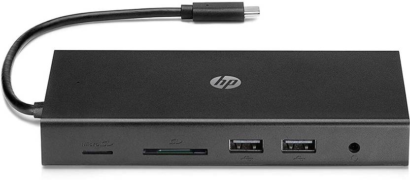 HP Travel USB-C Multi port Hub with USB-C and RJ-45 port (1C1Y5AA) Docking Station Price in ...