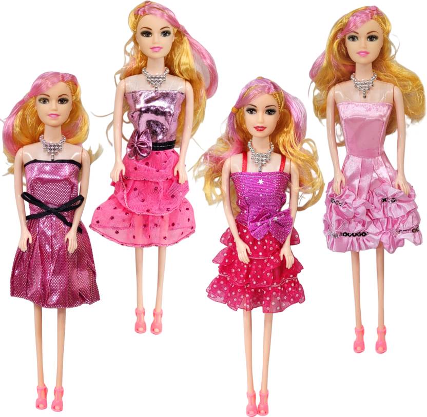 mini gifts Beautiful Doll Set for Girls, 4 Pcs Movable Doll Set for 3 ...