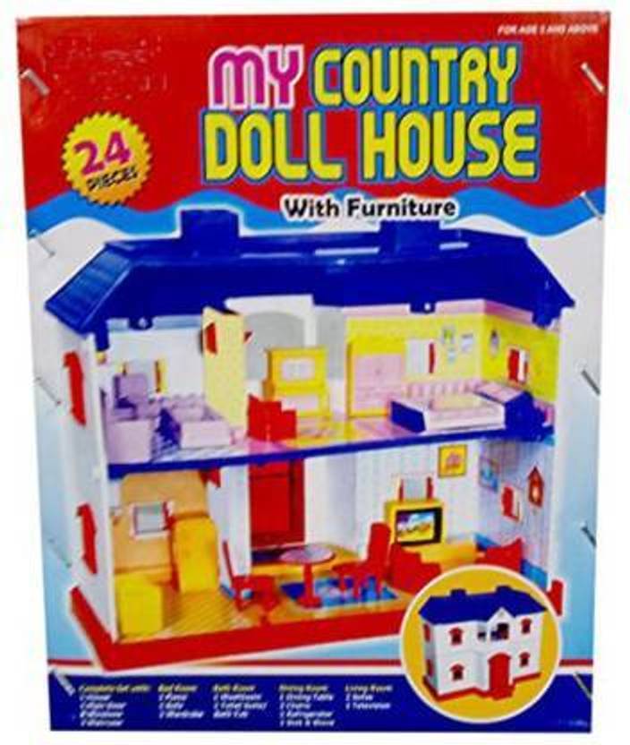 IJAYTOYS 24 Pieces Beautiful Doll House for kids (Multicolor) - 24 ...