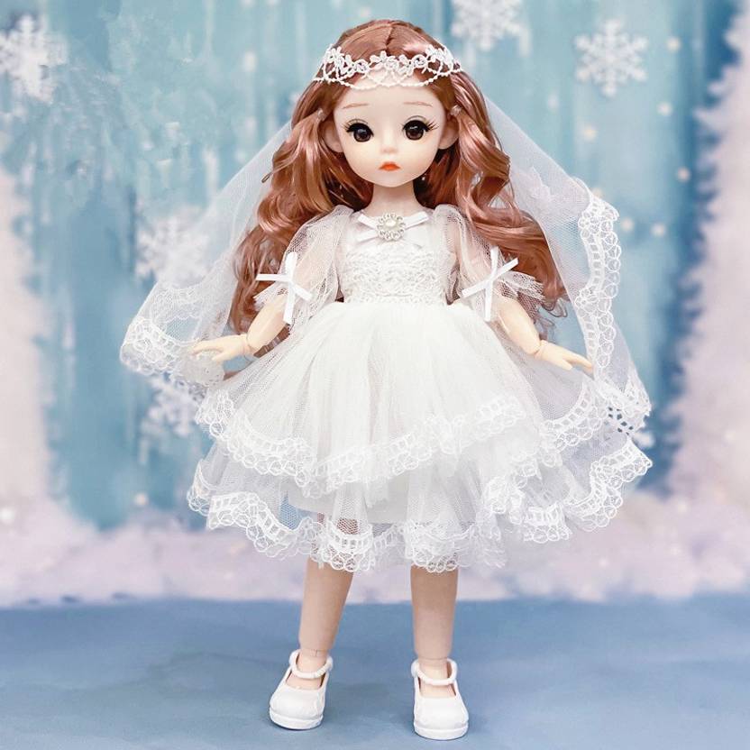 DSR Doll Set Movable Joint Makeup Cute Girl Brown Eyes Fashionable Doll ...