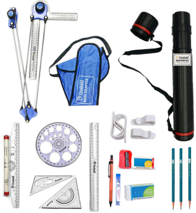 Book birds Mini drafter, sheet holder box, Roller scale, pro circle for ...