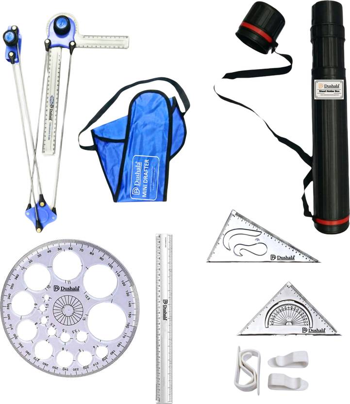 Book birds Mini drafter, sheet holder, Roller scale, Pro circle for ...