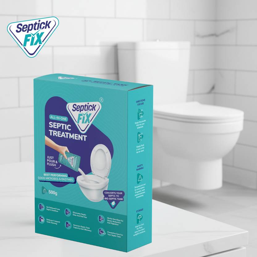 Septick Fix Septic Tank Cleaner Bacteria Powder, Removes Odour, Reduce ...