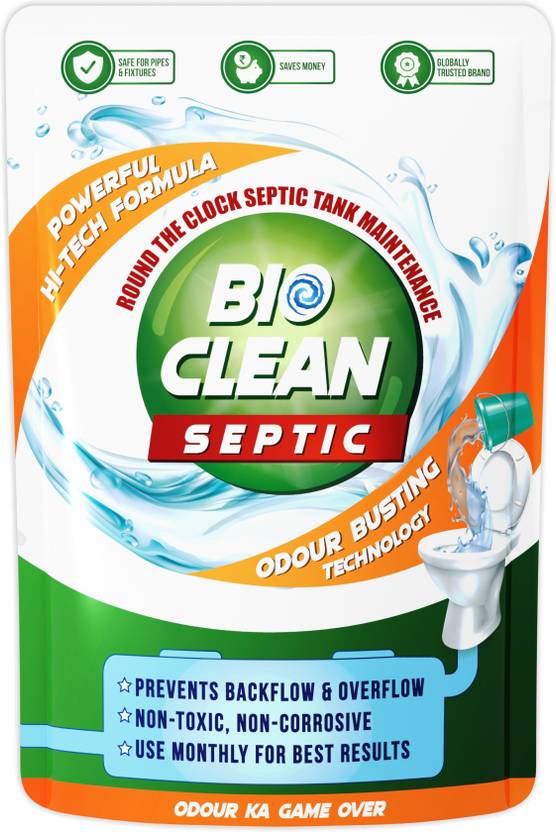 Bioclean Septic Tank Cleaner and Odor Remover, Natural and Effective ...
