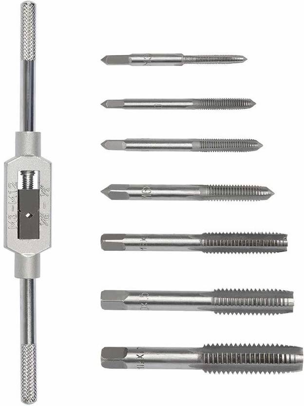 Inditrust Tap Drill Bits Set M3 M4 M5 M6 M8 M10 M12 Adjustable Tap 1/8 ...