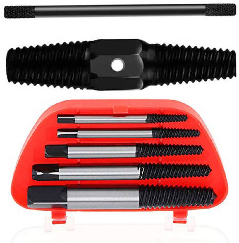 Kiesh PSE010 Pipe Broken Extractor and 5 Pcs Damaged Screw Extractors ...