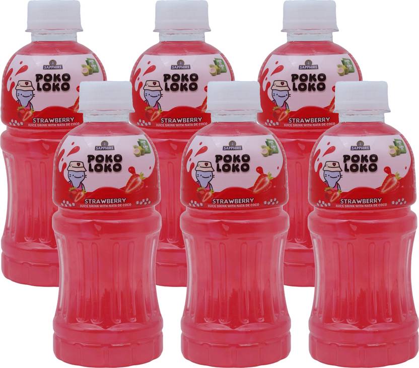 Sapphire Poko Loko Strawberry Flavoured Fruit Juice Drink with NATA De ...