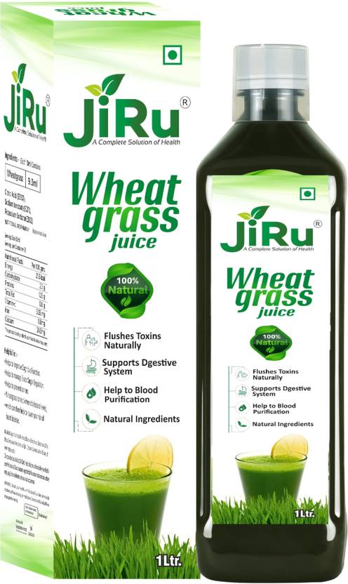 JiRu Wheat Grass Juice| Healthy Hair, Skin| Detox Juice Price in India ...