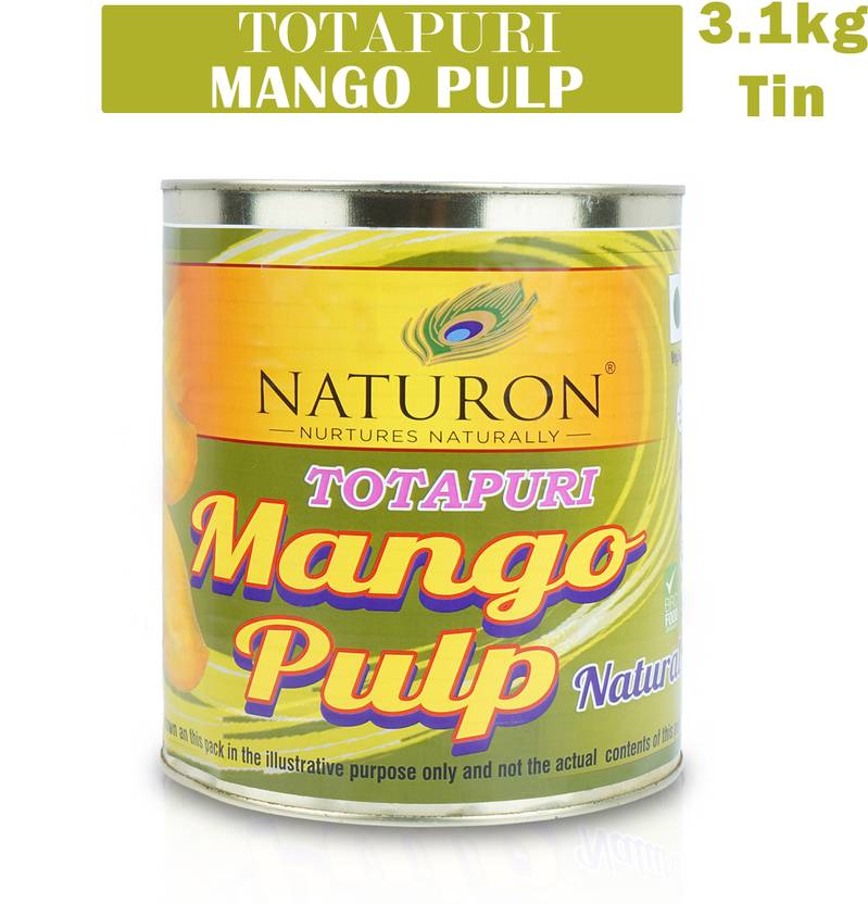 Naturon Totapuri Mango Pulp 100% Pure | 3.1 Kg Tin Jar Price in India ...