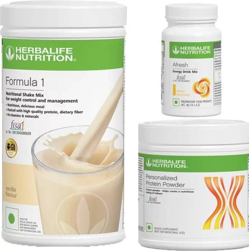 HERBALIFE FORMULA 1 VANILLA SHAKE 500g, PROTEIN 200g, AFRESH LEMON ...