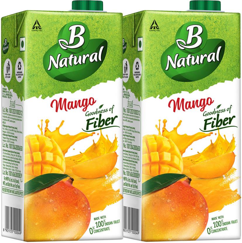 B Natural Mango Juice, Goodness of fiber, Vit C & E Price in India ...