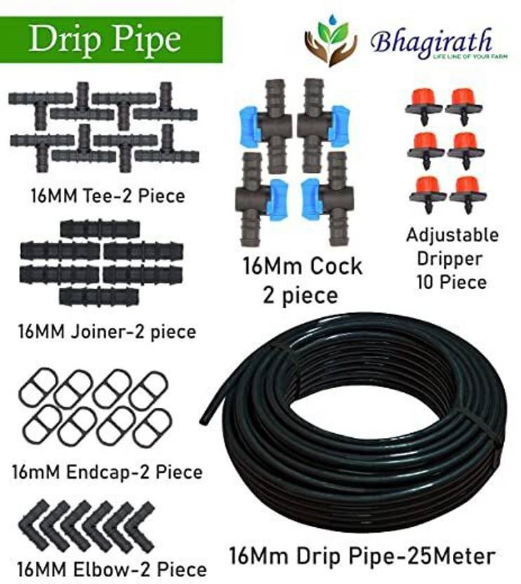 Bhagirath Main Supply Line Pipe 16mm Diameter (100 Meter) Drip ...