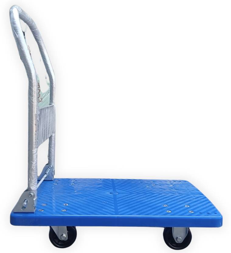 Singhal Heavy Weight Single Platform Trolley, 150 kg Capacity Blue ...
