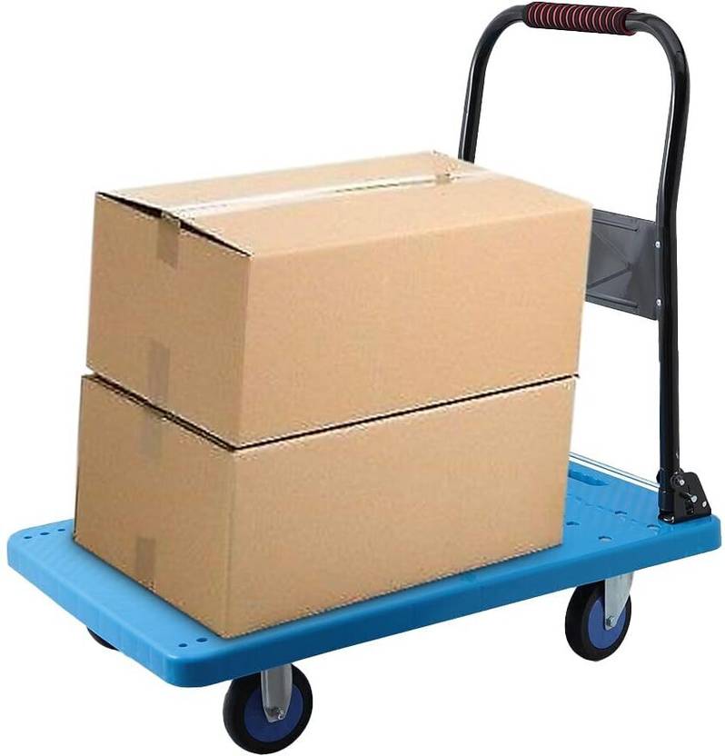 Cheston Steel & Plastic with 4 Wheels 150 kg Capacity, Folding Handle ...