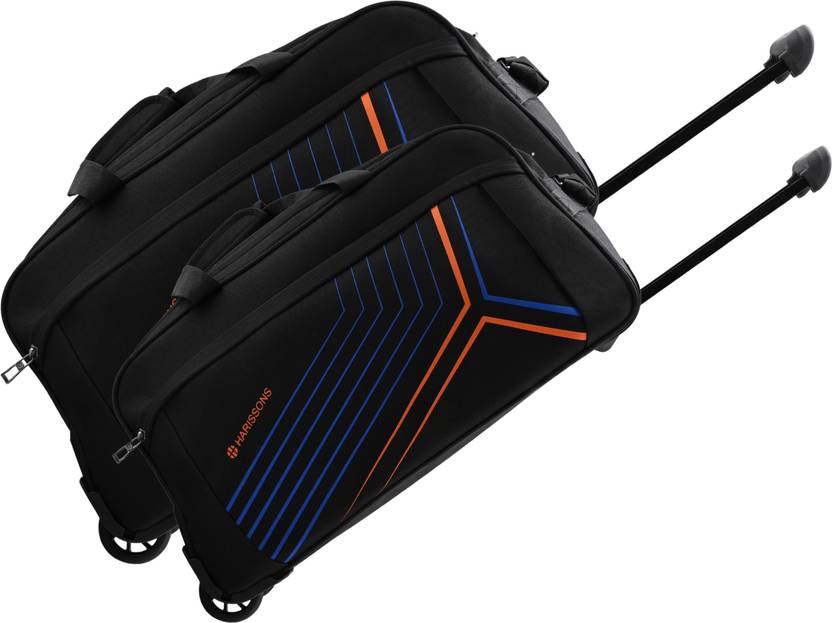 HARISSONS Omni Duffle Trolley Bag for Travel with Detachable Shoulder ...