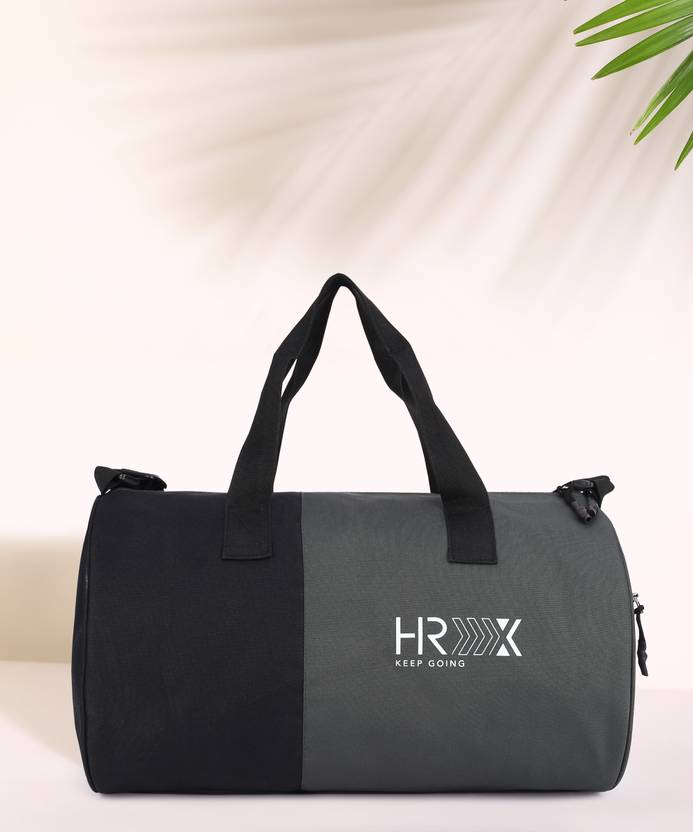 HRX by Hrithik Roshan HRX-01 Gym Duffel Bag GREY, BLACK - Price in India | Flipkart.com