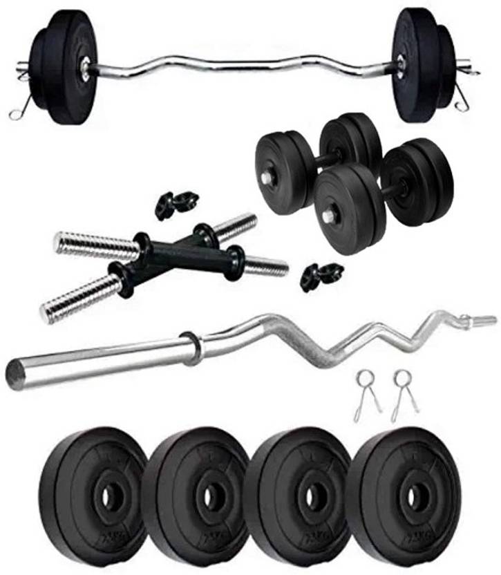 SHIVAM SPORTS 10 PVC dumbbells plates, Home Gym Equipment for Men Curl ...
