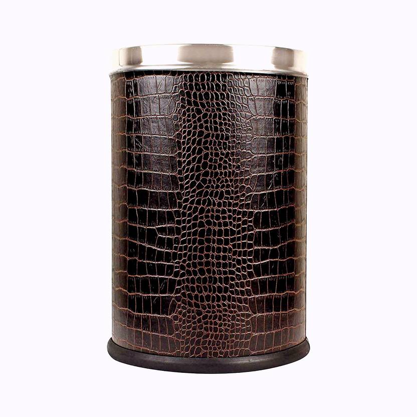 OPR Stainless Steel Leather Open Dustbin For Home and Office (8x 12 ...