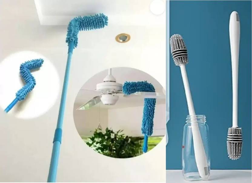 QinPin Combo of Multipurpose Extendable Long Microfiber Cleaning Duster ...